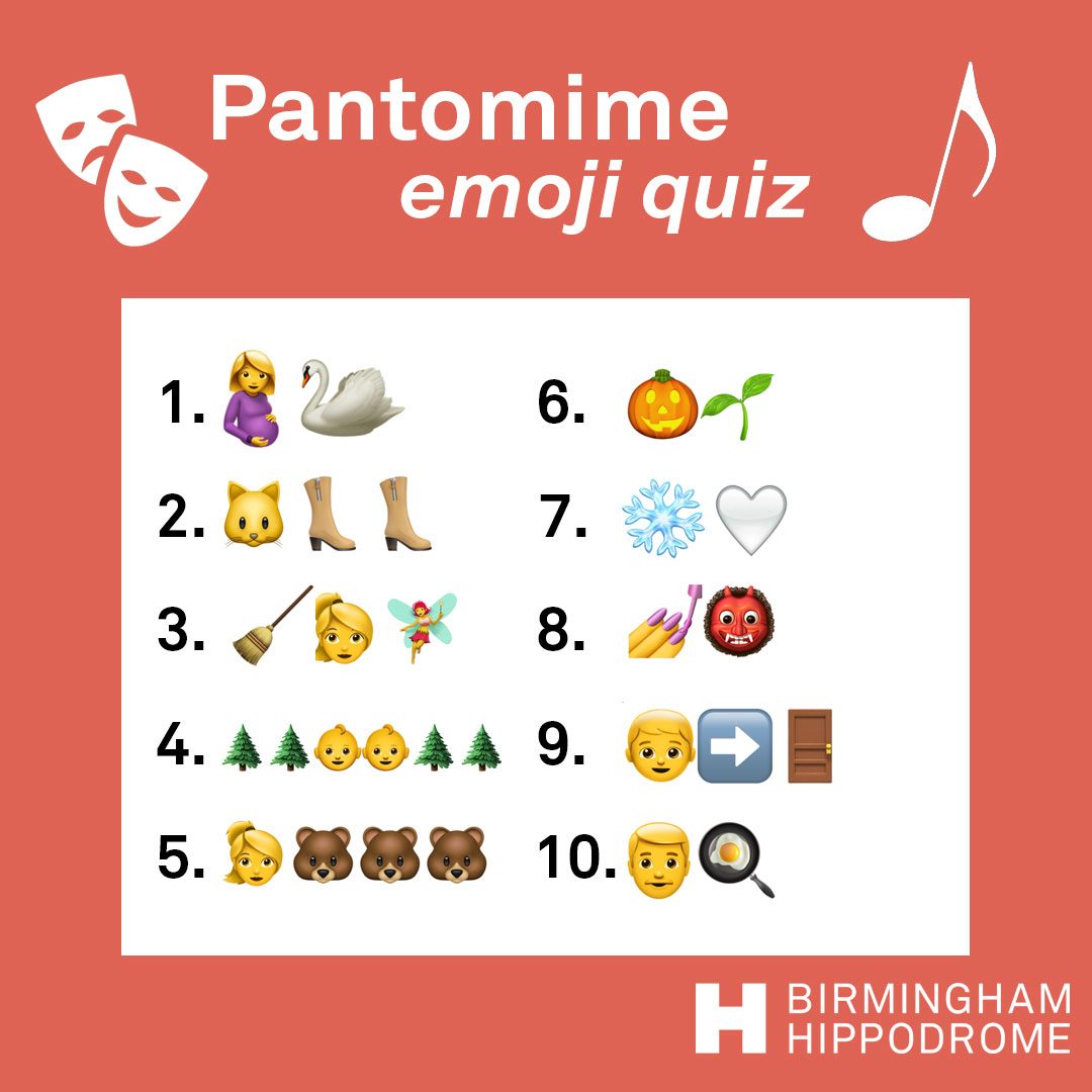 Test your theatre knowledge with our emoji quizzes – Birmingham Hippodrome